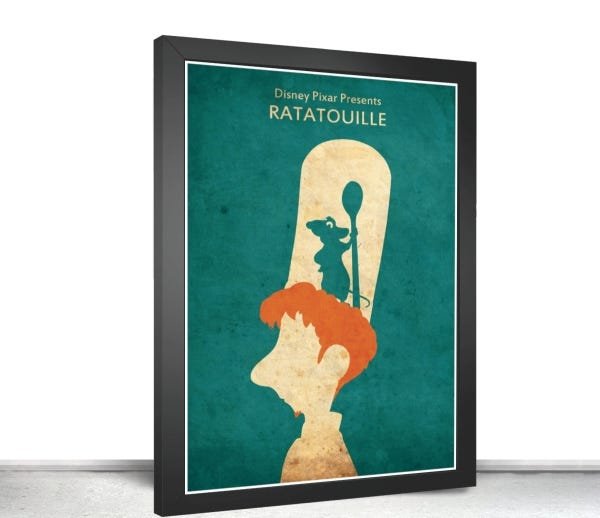 Quadro Decorativo Poste Ratatulle Animação Rato Cozinheiro | MadeiraMadeira