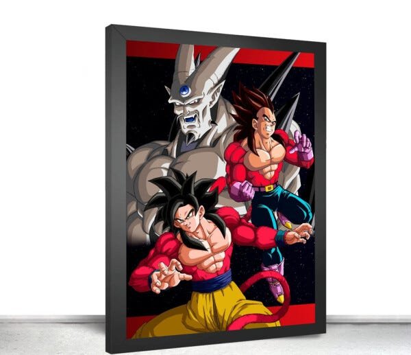Quadro Decor Poste Dragon Ball Gt Goku Vegeta Ssj4 | MadeiraMadeira