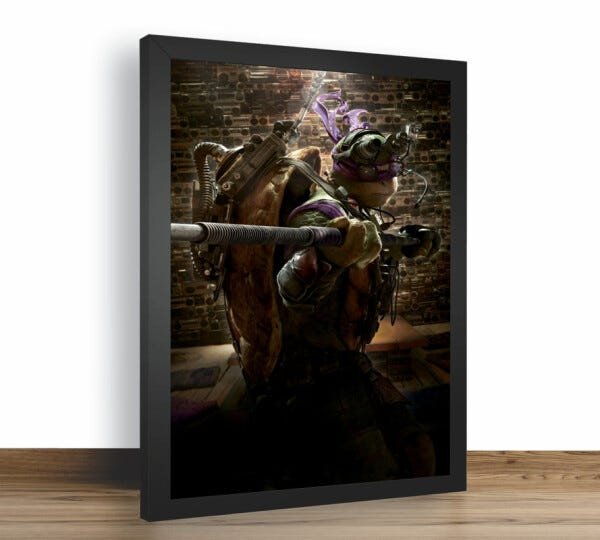 Quadro Decorato Poste Teenage-Mutant-Ninja-Turtles Retro | MadeiraMadeira