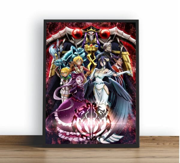 Quadro Decorativo Poste Overlord Classico Rpg Animação | MadeiraMadeira