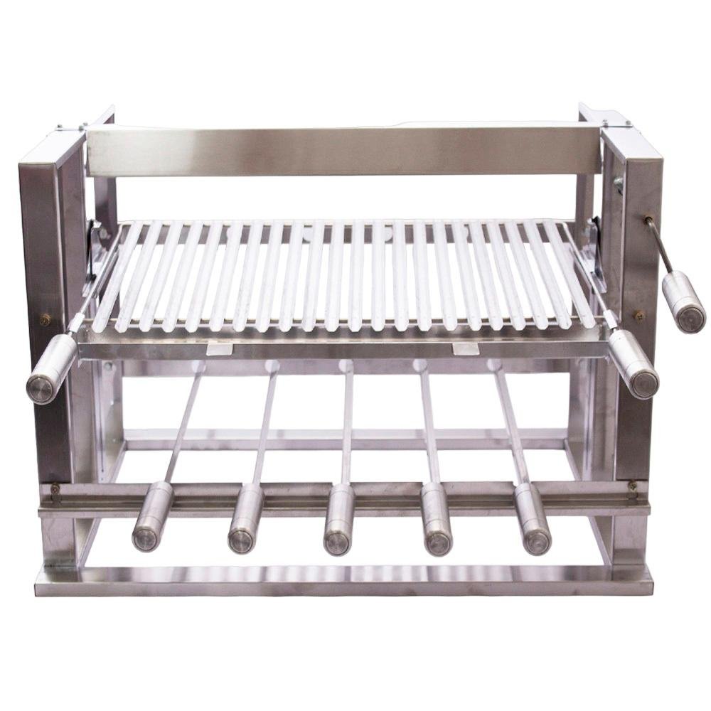 Churrasqueira Elevatória Fast Gourmet com 5 Espetos e Grelha Parrilha ...