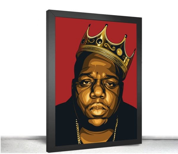 Quadro Decorativo Poste Bigge Rap Classico Lenda | MadeiraMadeira
