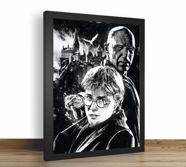 Quadro Decorativo Poste Lord Voldemort Harry Potter Retro | MadeiraMadeira
