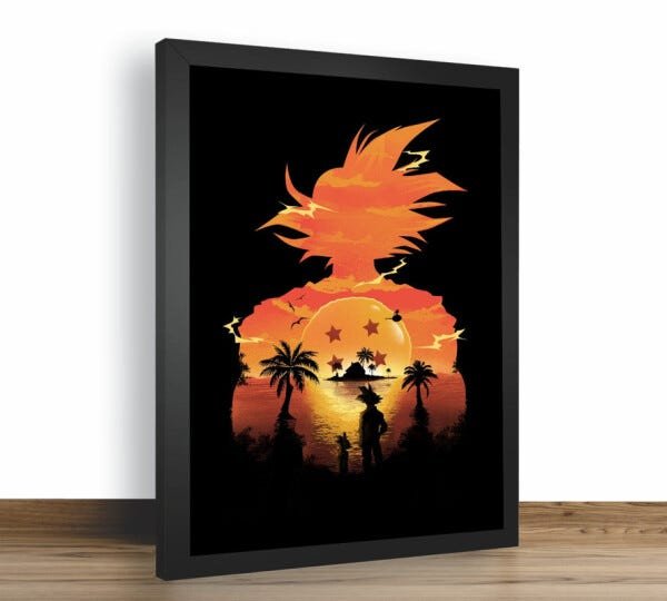 Quadro Decorativo Poste Dragon Ball Z Goku Classico | MadeiraMadeira