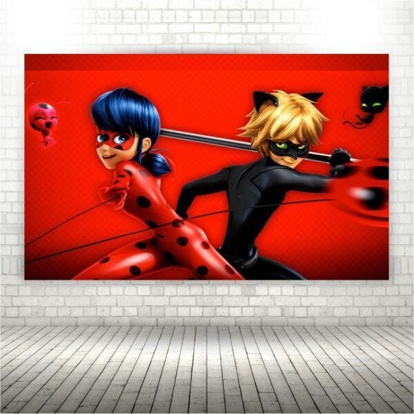 Painel de Festa Lady bug 5 - 2x1,5m | MadeiraMadeira