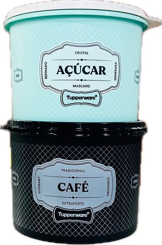 Tupperware Kit 2 Peças Porta Café e Açúcar Retrô Essence | MadeiraMadeira