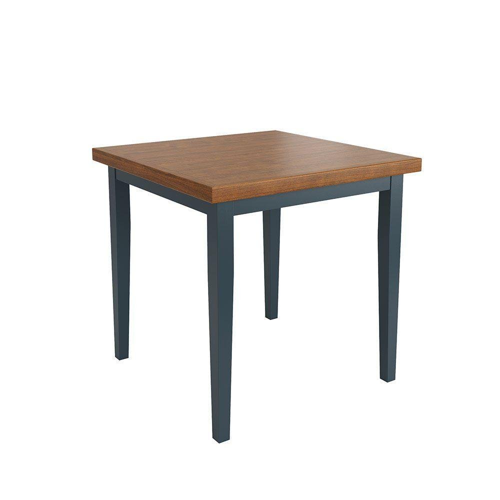 Mesa Colors em Madeira Maciça Quadrada 4 Lugares - 80 X 80cm Azul ...