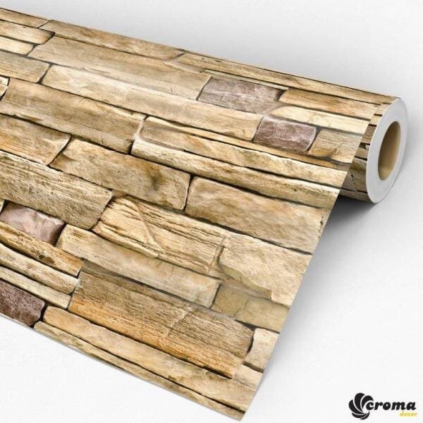 Papel de Parede Autoadesivo Pedra 23 - 3,50M | MadeiraMadeira