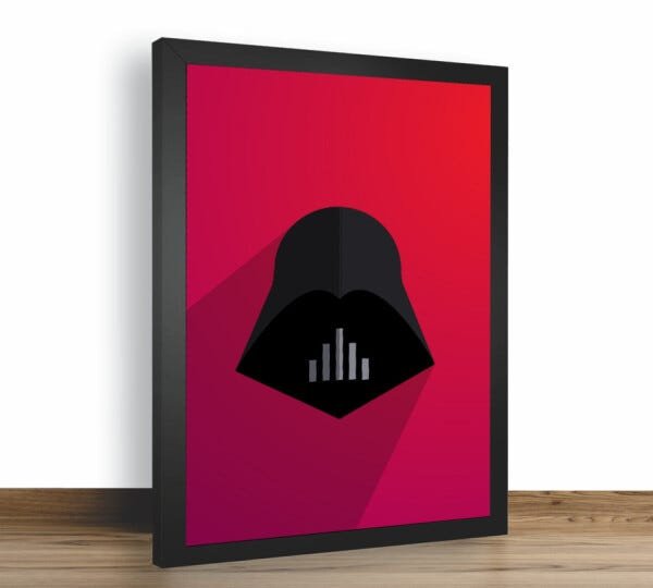Quadro Decorativo Poste Star Wars Darth Vaider Classico | MadeiraMadeira