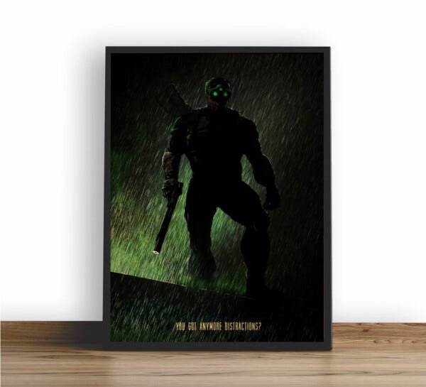Quadro Decorativo Poster Splinter Cell Game Tiro | MadeiraMadeira