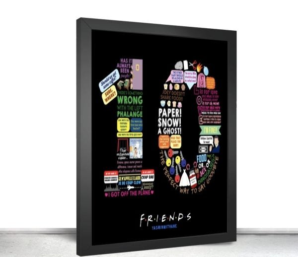 Quadro Decorativo Poste Friends Dessima Temporada Retro | MadeiraMadeira