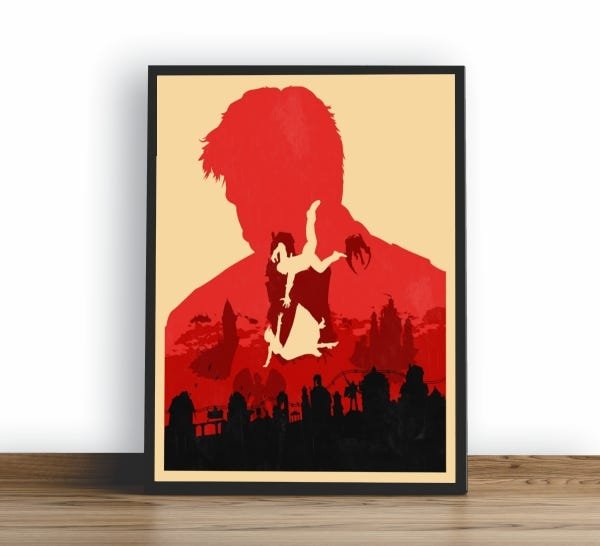 Quadro Decorativo Poster Booker Dewitt Bioshock Infinite | MadeiraMadeira