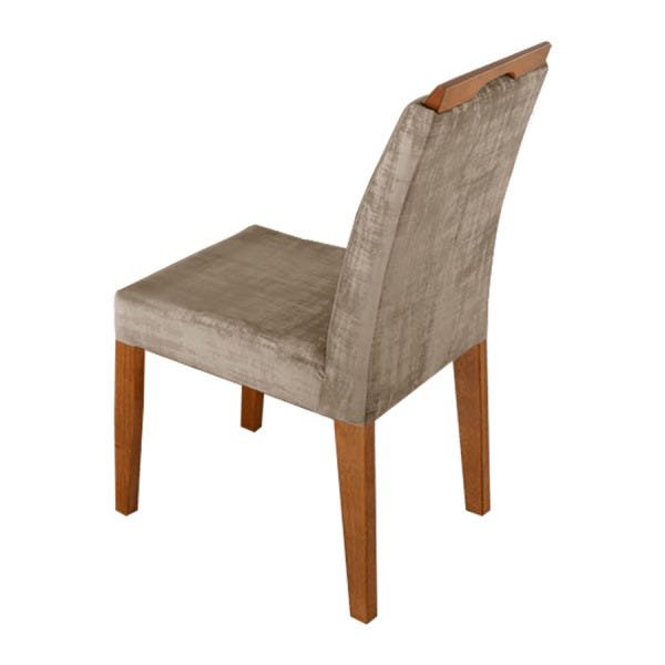 Cadeira Cooper Estofada com Espaldar Suede Textura Marrom / Imbuia ...
