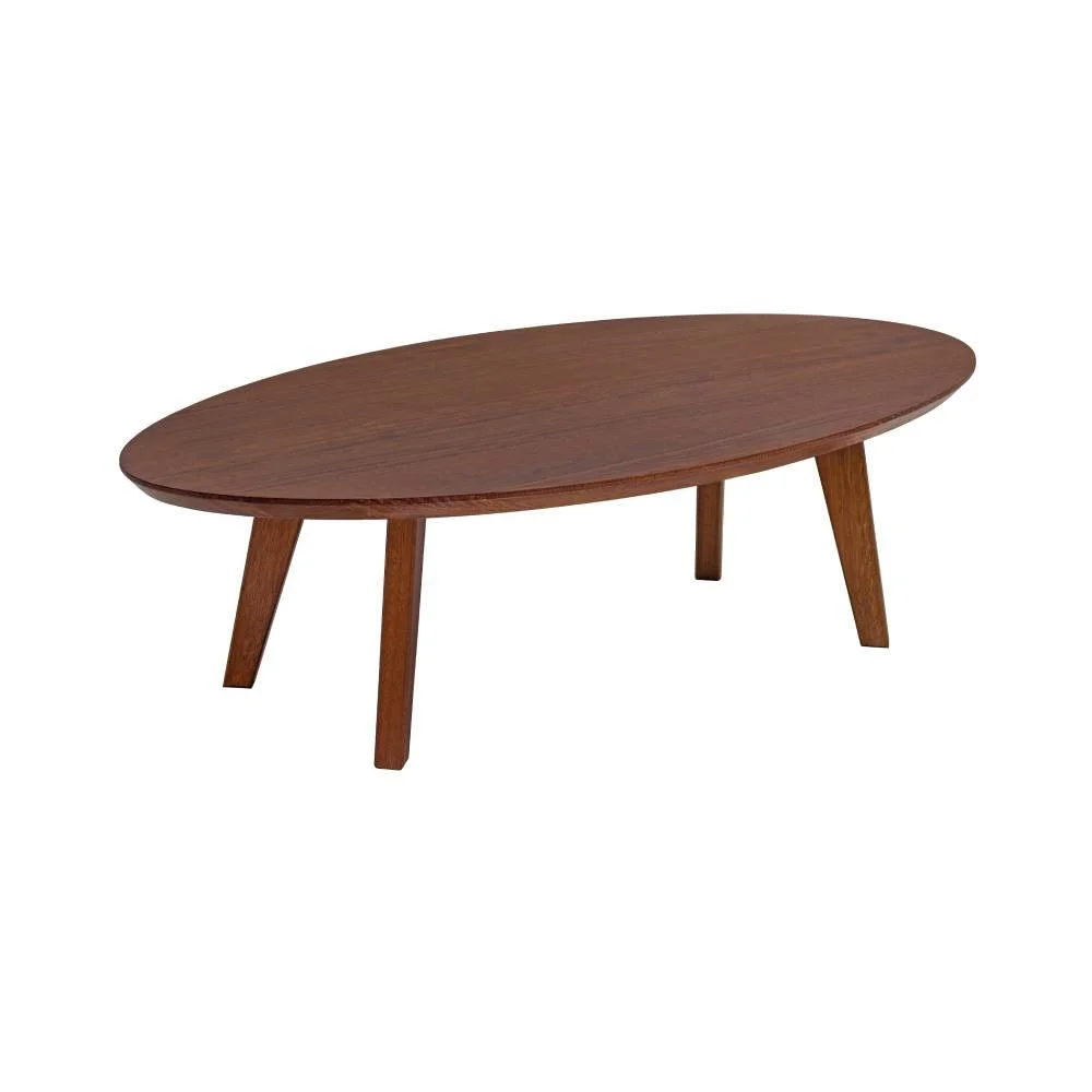 Mesa de Centro Oval em Madeira Maciça 120cm Vértice Nozes - Straub Web ...