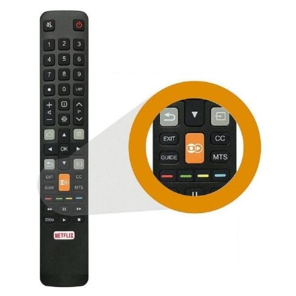 Controle Remoto LED Toshiba Smart 4K Tecla Globo Play | MadeiraMadeira