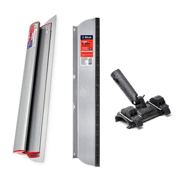 Conjunto Desempenadeira Berox + Refil Lamina + Suporte Atlas ...