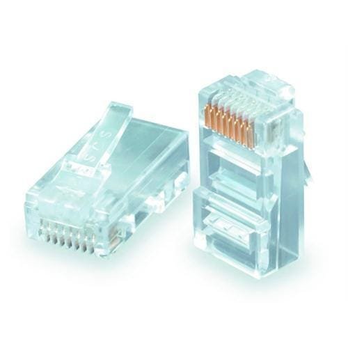 Conector Plug Rj45 Rede Lan Ethernet Cat5 (pacote 100 Peças ...