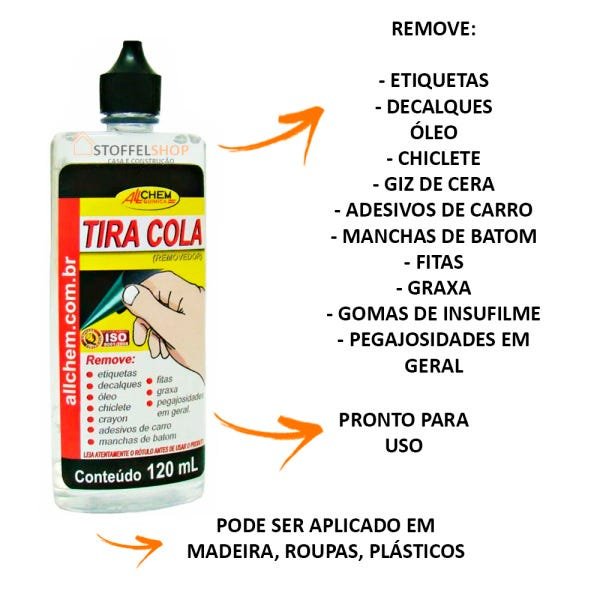 Tira Cola, Adesivo, Chiclete Removedor 120ml- 4 Unidades | MadeiraMadeira