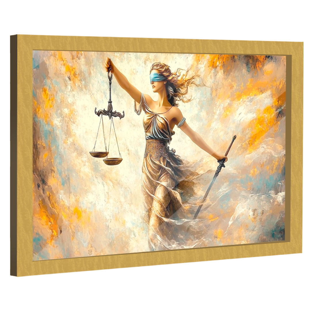 Quadro Decorativo Deusa da Justiça Estilo Pintura | MadeiraMadeira