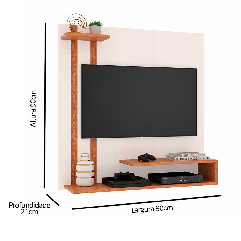 Painel Para Tv (Smart) até 32 Polegadas Com Prateleira Quarto Sala ...