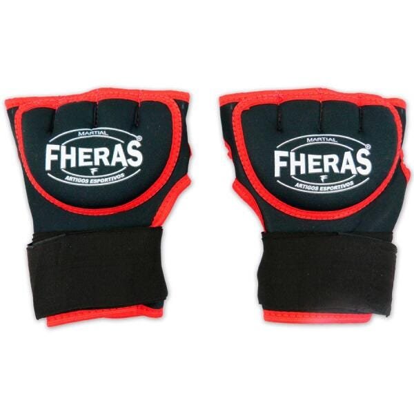 Bandagem Rápida Muay Thai Boxe Mma Fheras Preto/vermelho G | MadeiraMadeira