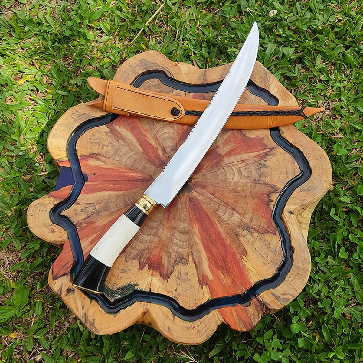 Faca Estilo Chef Nusret Gökçe 3mm Salt Bae Churrasco Artesanal 10' Aço ...