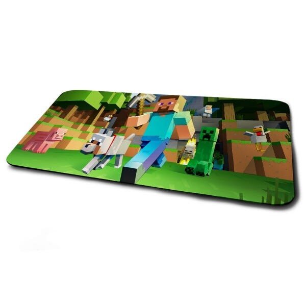 Mouse Pad Gamer Minecraft Cachorro - 60cm x 35cm | MadeiraMadeira