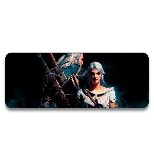 Mouse Pad Gamer The Witcher Geralt e Ciri - 90cm x 35cm | MadeiraMadeira