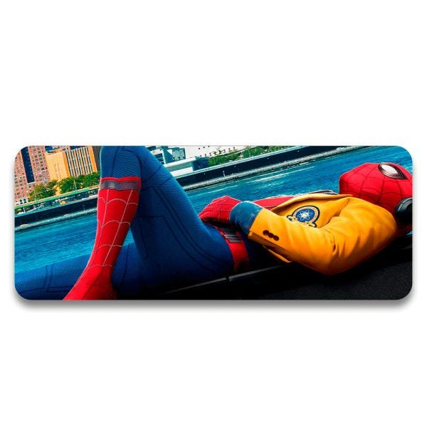 Mouse Pad Gamer Spider Man Deitado - 90cm x 35cm | MadeiraMadeira