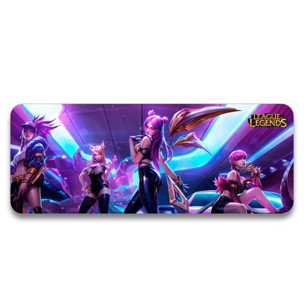 Mouse Pad Gamer Skins KDA - 90cm x 35cm | MadeiraMadeira