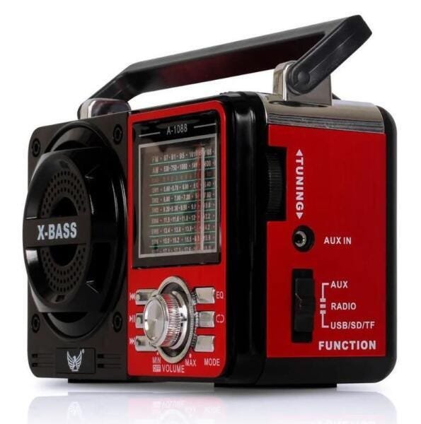 Rádio Retrô Altomex A-1088T USB, Sd, Am/Fm e Lanterna | MadeiraMadeira