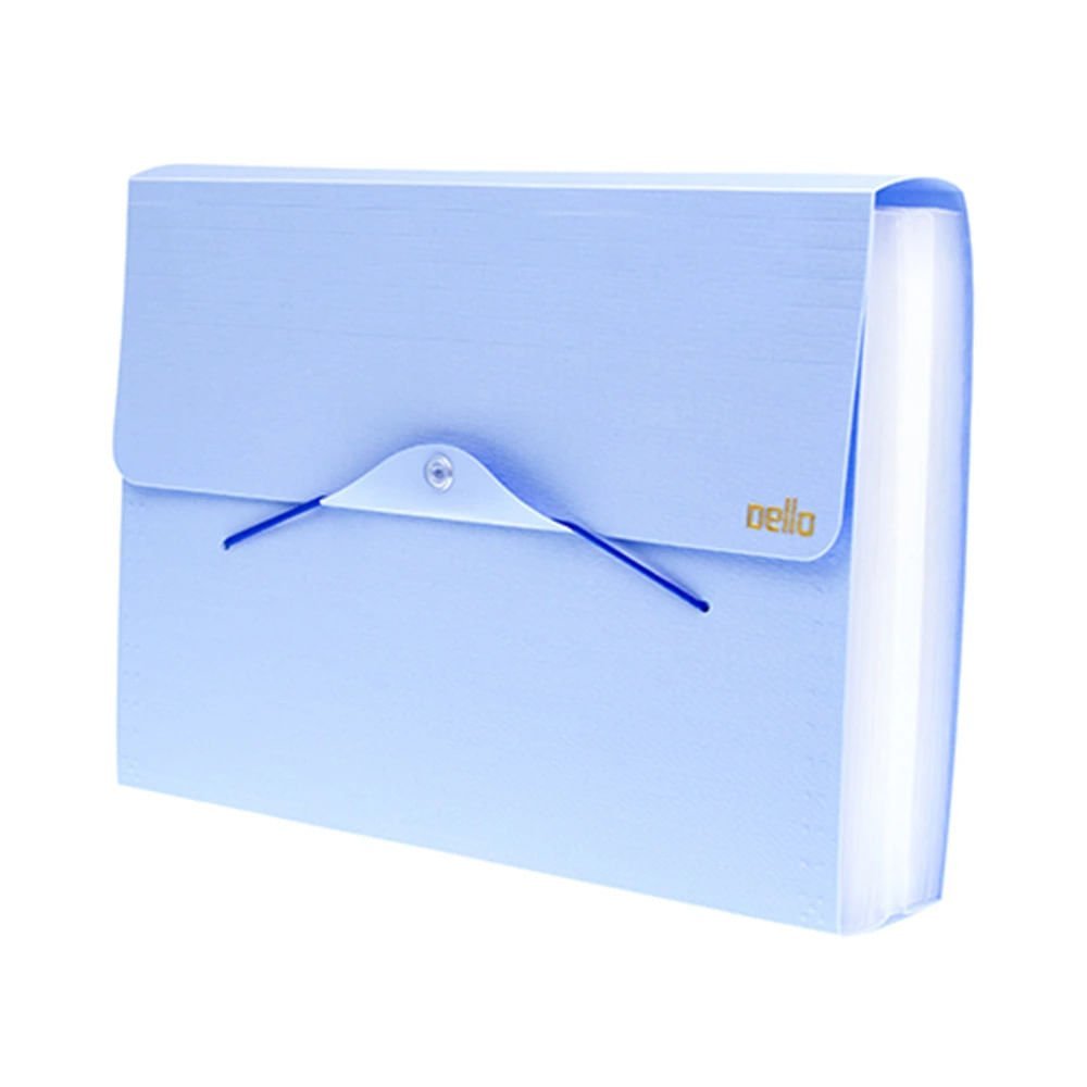 Pasta Sanfonada Dello A4 Serena 31 Divisórias Azul Pastel 24x8x33cm ...