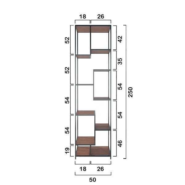 Estante De Metalon e Madeira para Sala Elegance Rosa Milkshake - 0,50x0 ...
