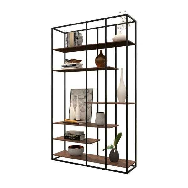 Estante de Metalon e Madeira para Sala de Estar Oasis Rosa Milkshake ...