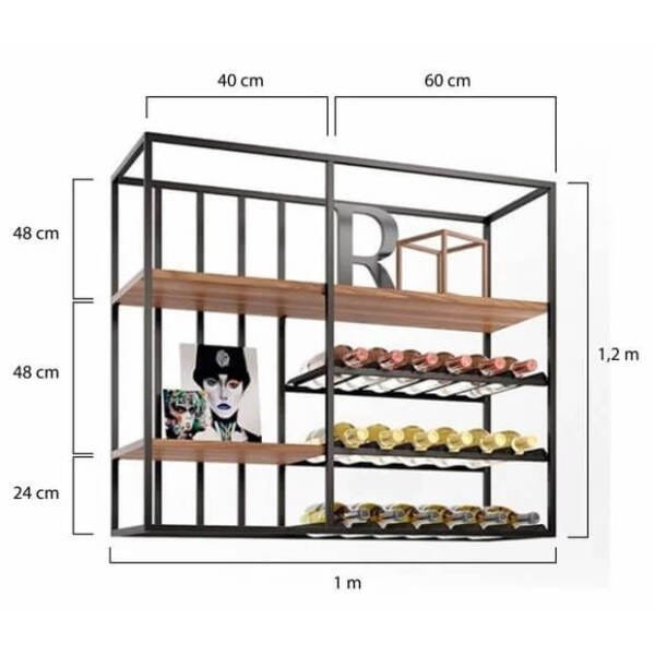 Estante de Metalon e Madeira Aérea Wonderful - Coleção Aquarela - Rosa ...