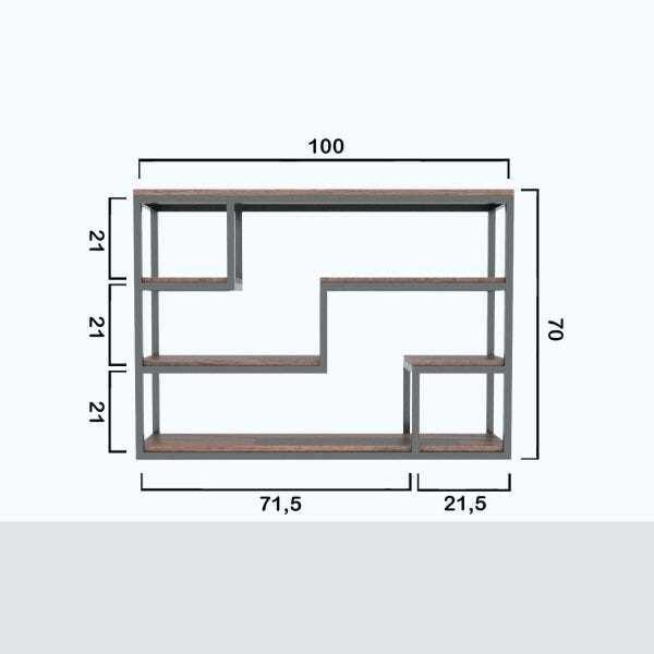 Estante de Metalon e Madeira para Taças Cristaleira Factory Rosa ...