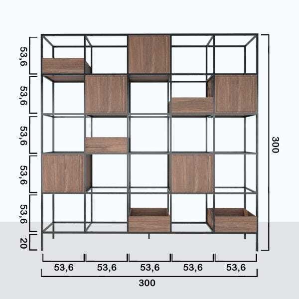 Estante De Metalon e Madeira para Sala de Estar Concret Rosa Milkshake ...