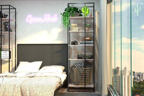 Estante de Metalon e Madeira Street - Coleção Aquarela - Rosa Milkshake ...