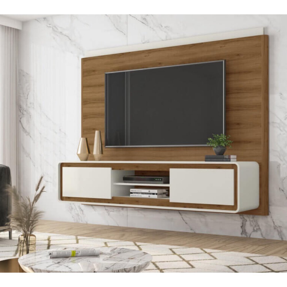 Rack Com Painel Para Tv Até 70 Polegadas Eccos FabriMoveis Nature Off ...