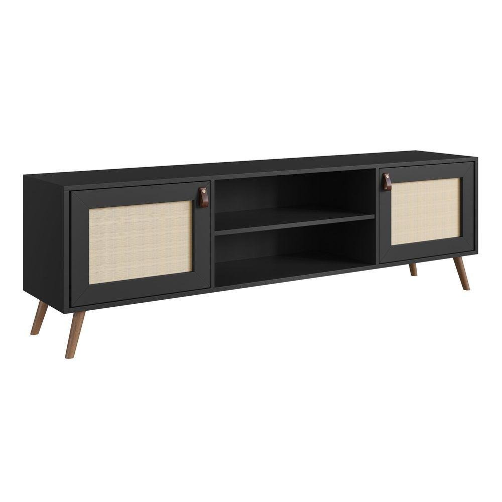 Rack Viena 140cm Preto | MadeiraMadeira