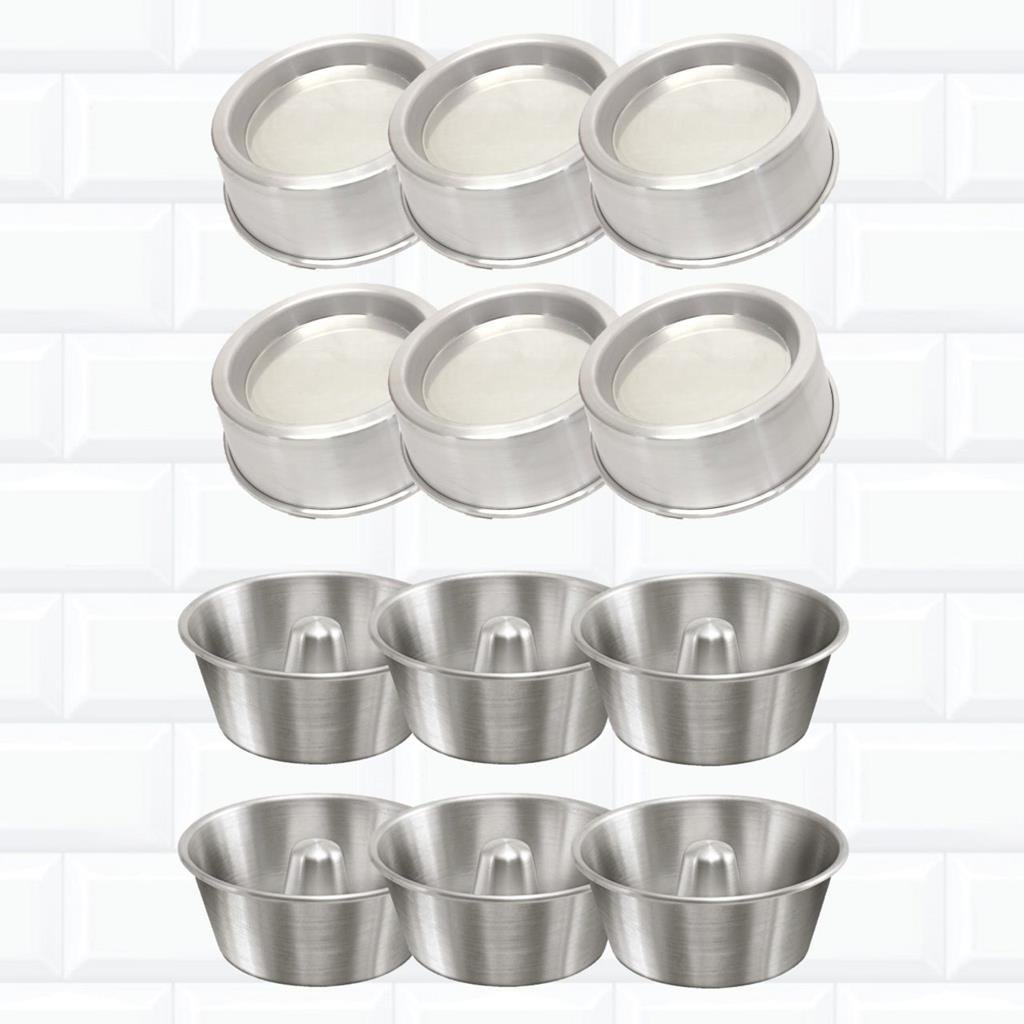 Kit Confeitaria 6 Formas Pudim 16cm + 6 Formas Ballerine P | MadeiraMadeira