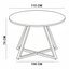 Mesa de Jantar Redonda 110cm Pés Industrial Idea A03 Nogal Sevilha ...