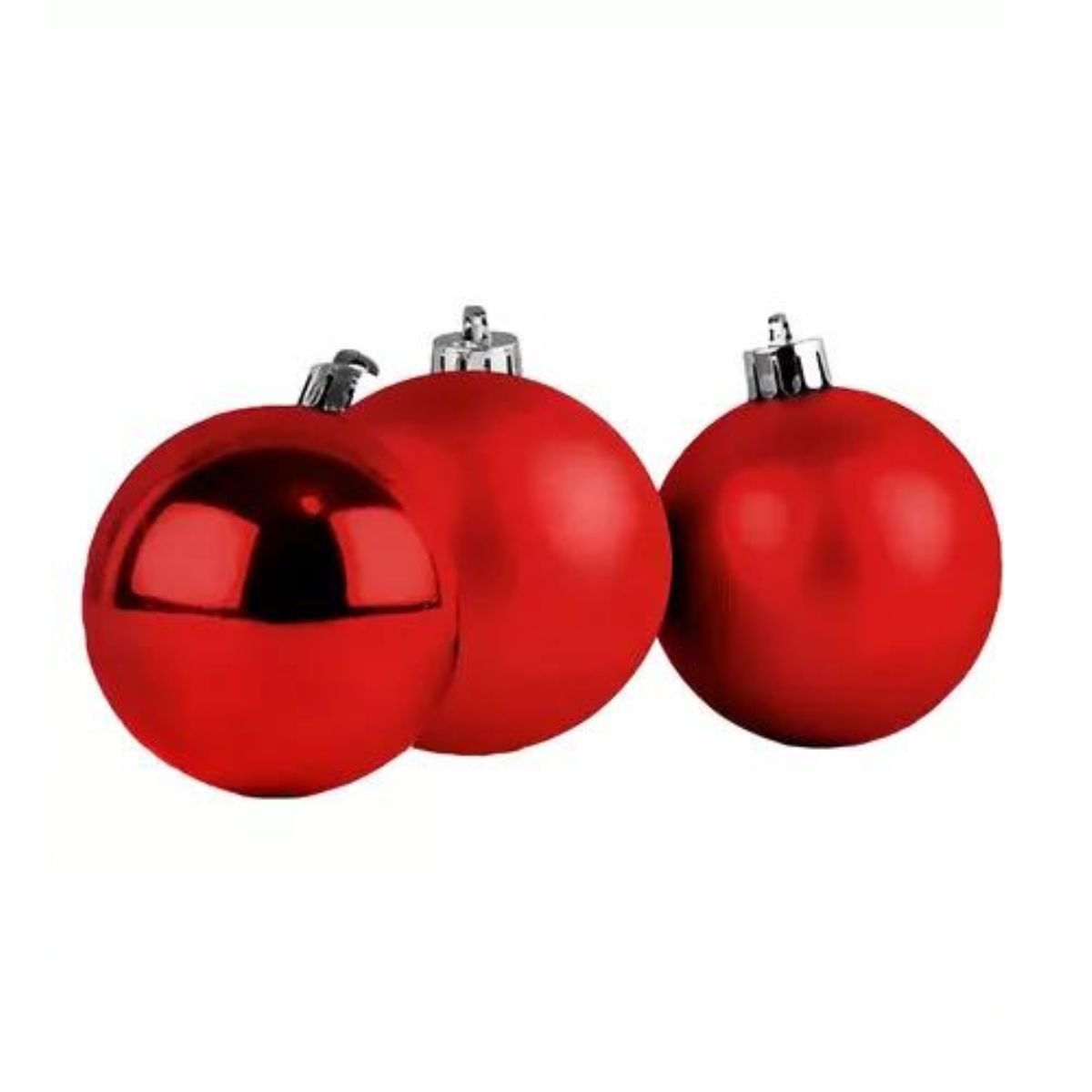 Bola Natalina 7cm Vermelha Fosco C/6 Pc 1026474 Cromus | MadeiraMadeira