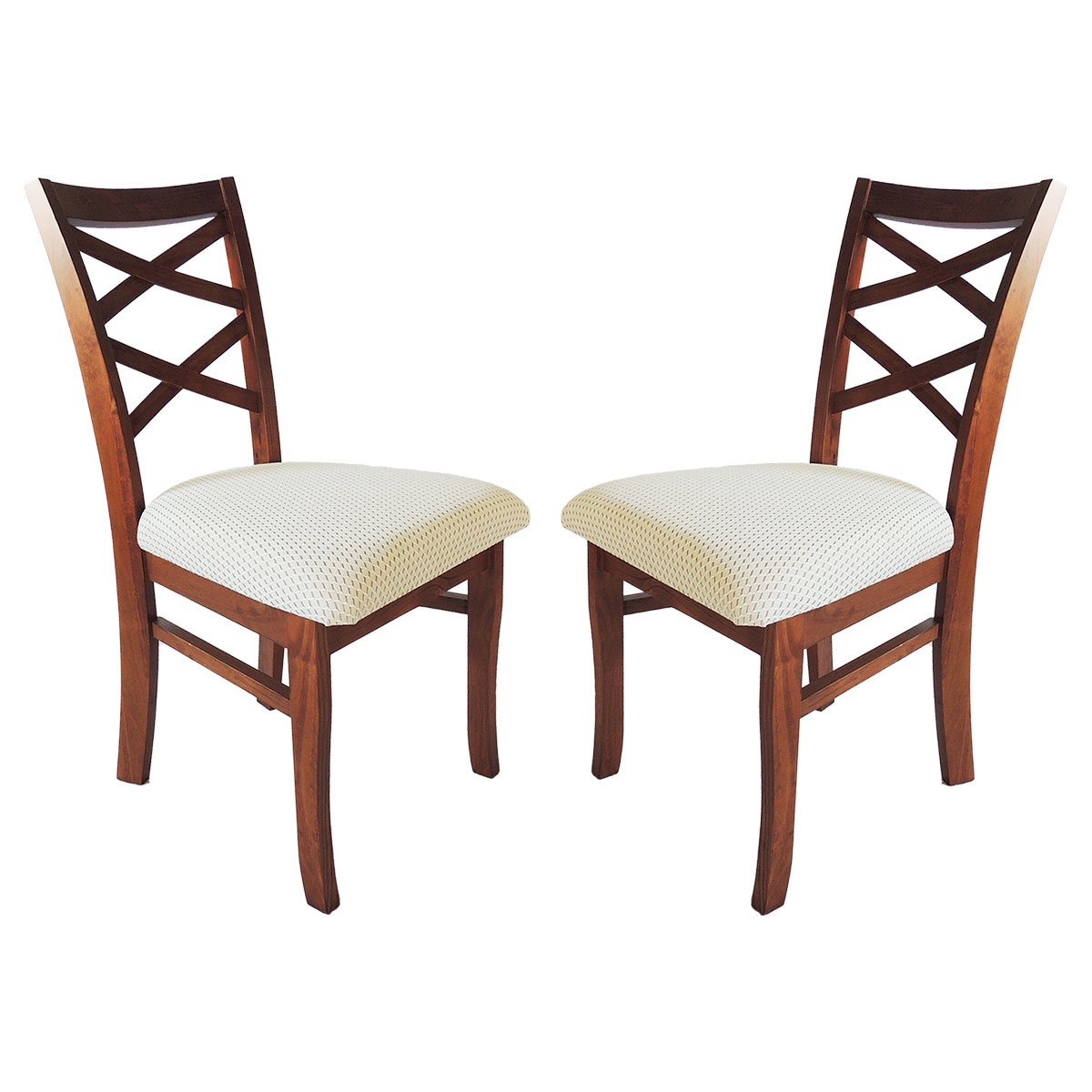 Kit 2 Cadeiras de Jantar Estofada Veneza 45 X 95 Cm Madeira Maciça ...