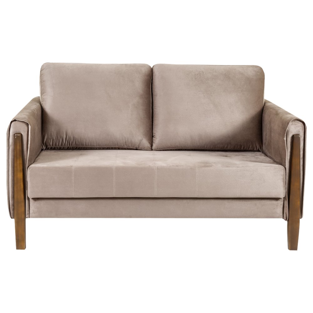 Sofá Viene 2 Lugares D'confort Design Linho Azul 51 | MadeiraMadeira