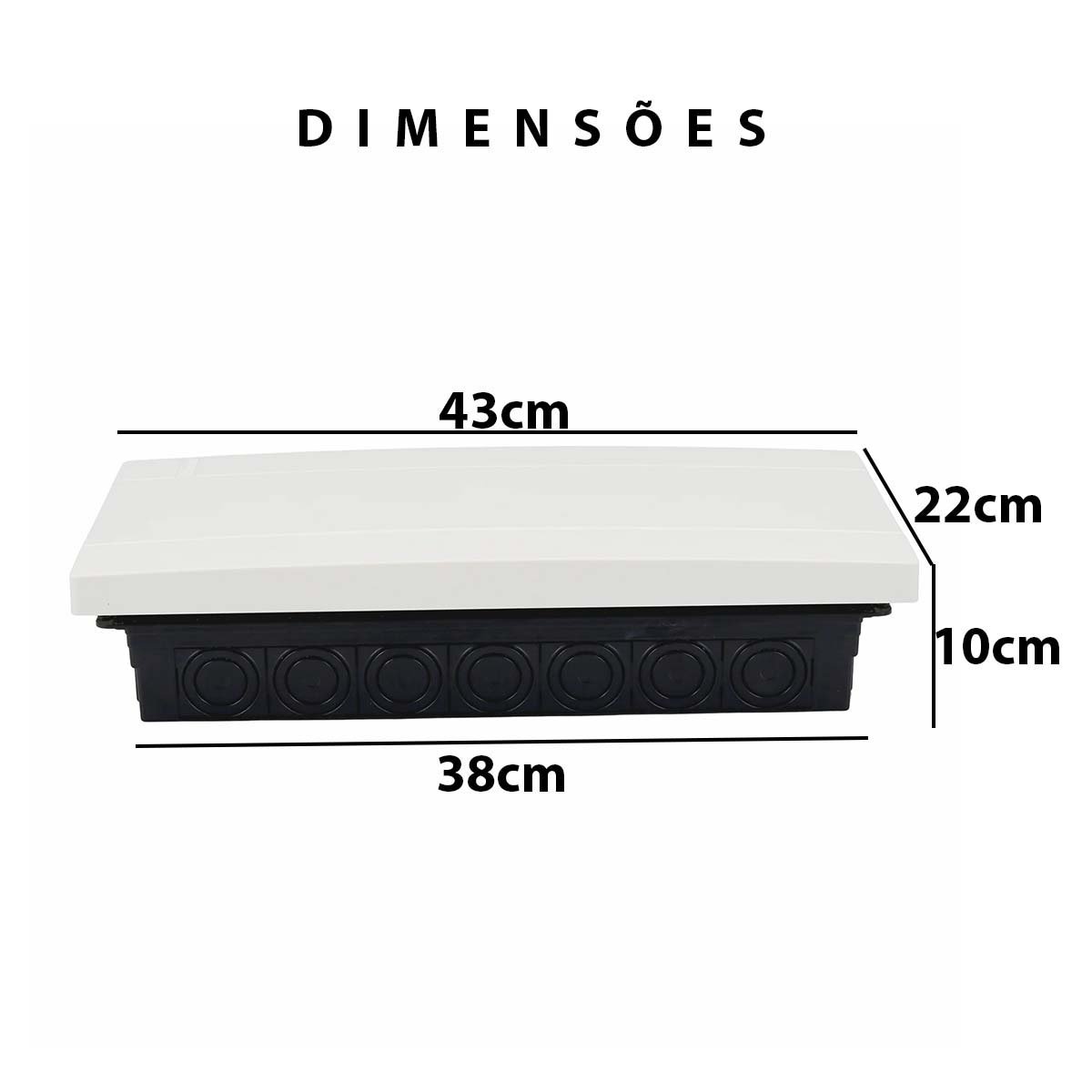Caixa De Distribuiuçao Luz 12/18 Disjuntores Embutir Disjuntor Nema Din ...