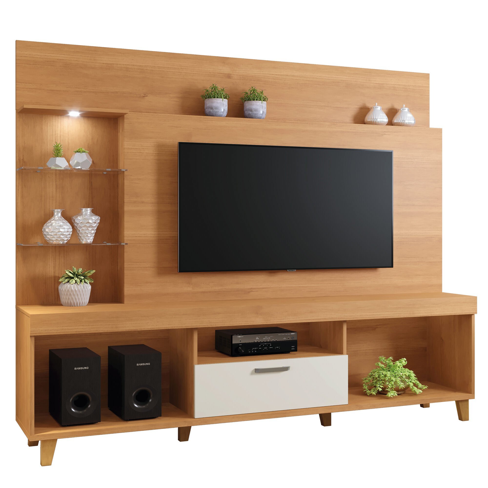 HOME VENEZA PARA TV ATÉ 55 POLEGADAS:Naturalle/Off White | MadeiraMadeira