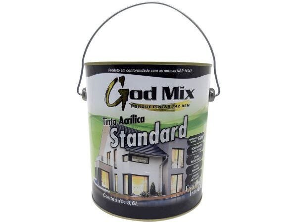 Tinta Látex Acrílica Standard God Mix 3,6 Litros Cores Diversas ...