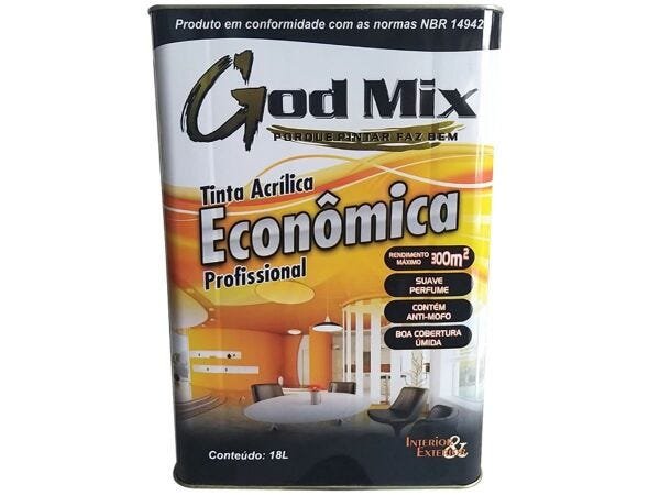 Tinta Acrílica Econômica God Mix 18L Cores Diversas - Lírio ...