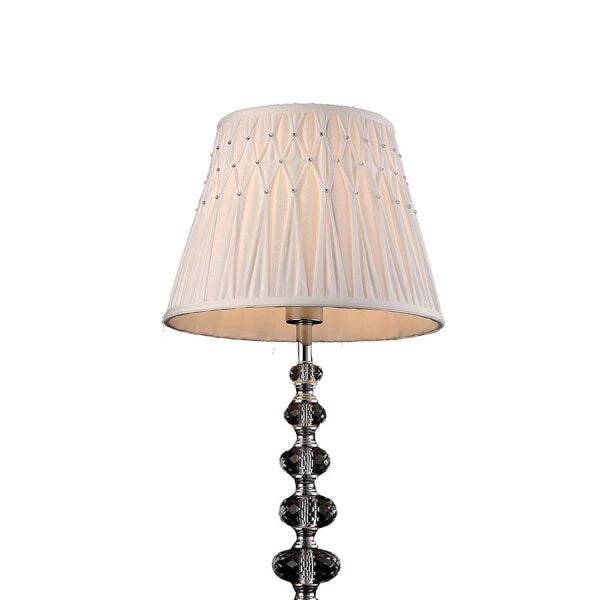 Abajur Los Angeles de Cristal 5 Camadas com Cúpula Branca 1 Lâmpada E27 ...